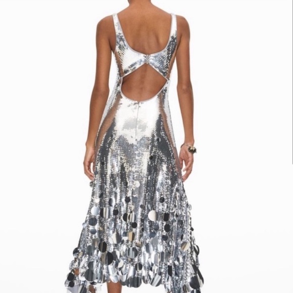 Paco Rabanne | Dresses | Paco Rabanne X Hm Xxl Silver Dress | Poshmark